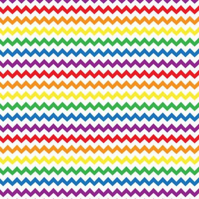 Rainbow Chevron 12" Pattern Heat Transfer Vinyl | Printed HTV