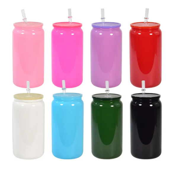 16oz Colored sublimation glass cups | Sublimation Tumbler | 16 ounce s