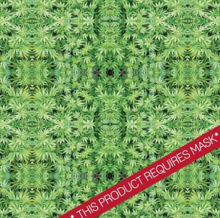 Printed Pattern Heat Transfer Vinyl - 420 Cannabis Plant