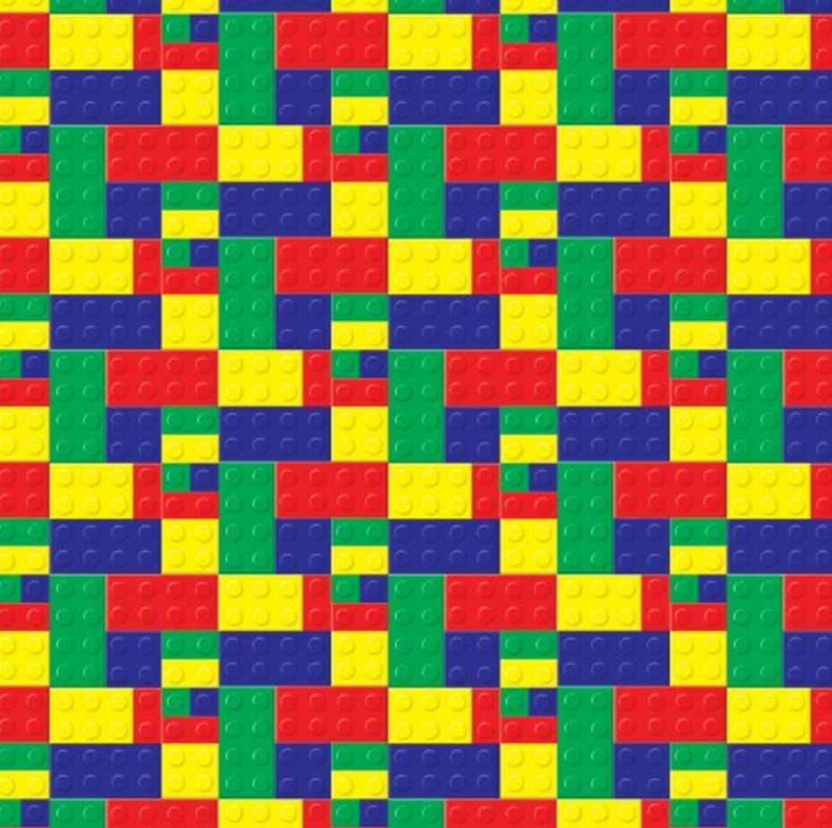 Printed Pattern Heat Transfer Vinyl - Lego Building Blocks